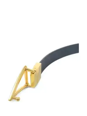 Bottega Veneta Triangle Buckle Leather Belt