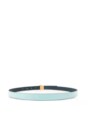 Bottega Veneta Triangle Buckle Leather Belt - Blue