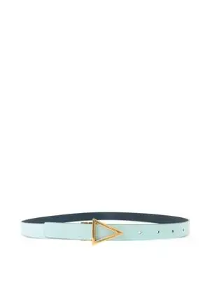 Bottega Veneta Triangle Buckle Leather Belt - Blue