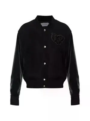 Off-White Logo-patch Bomber Jacket - Black