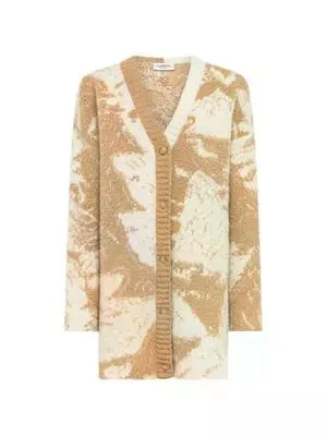 LANEUS Jacquard Boxy Cardigan