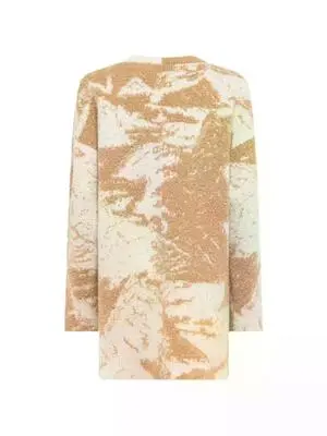 LANEUS Jacquard Boxy Cardigan