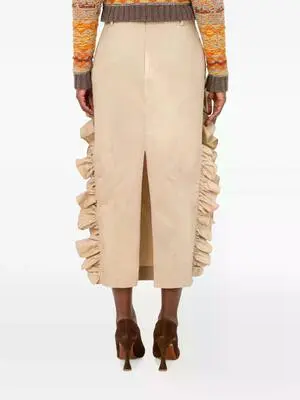 Moschino Ruffled Midi Skirt