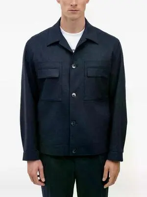 Hugo Button-up Patch-pocket Overshirt - Blue