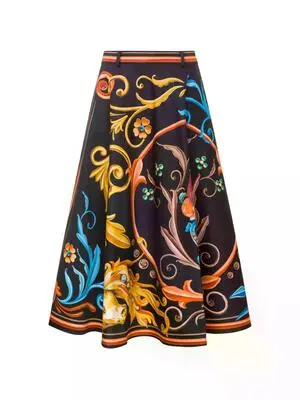Moschino Baroque-print Midi Skirt