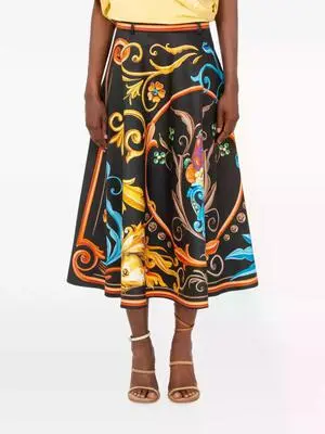 Moschino Baroque-print Midi Skirt