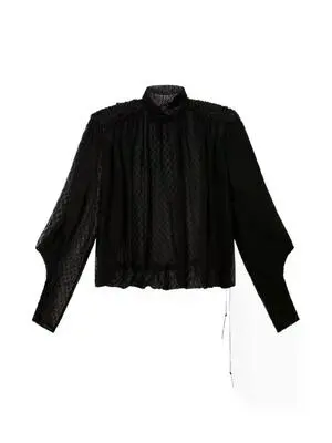 Isabel Marant Étoile Oeste Embroidered Plumetis Lace Blouse - Black