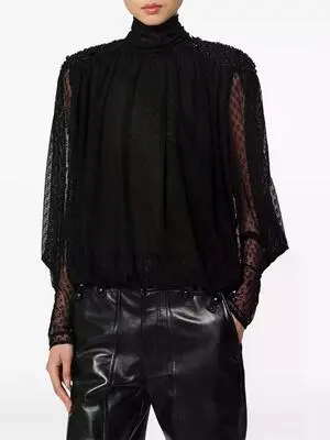 Isabel Marant Étoile Oeste Embroidered Plumetis Lace Blouse