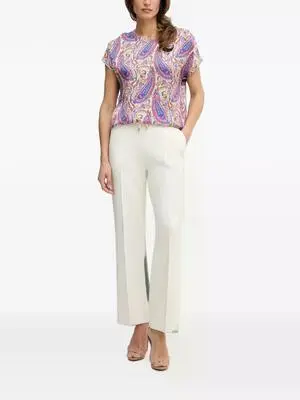 MARC AUREL Paisley-print Short-sleeve Blouse