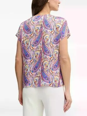 MARC AUREL Paisley-print Short-sleeve Blouse
