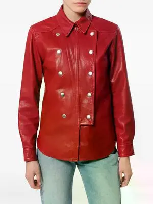 Isabel Marant Étoile Valdy Snap-button Leather Shirt