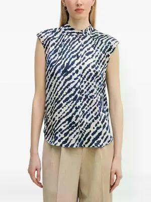 MARC AUREL Abstract-print Sleeveless Shirt