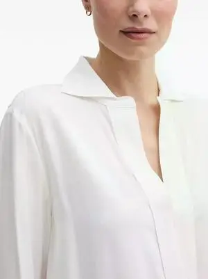 MARC AUREL V-neck Long-sleeve Blouse