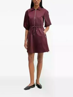 Marc O'polo Zip-up Drawstring-waist Mini Dress