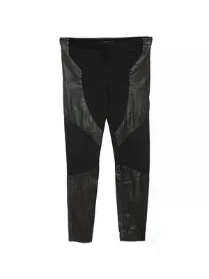 Givenchy 2000s Panelled Leather Trousers