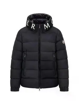 Moncler Logo-print Hooded Puffer Jacket - Black