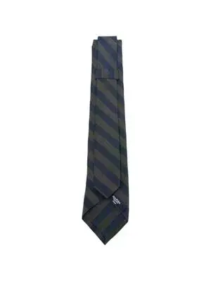 BARBA NAPOLI Diagonal-stripe Tie - Blue