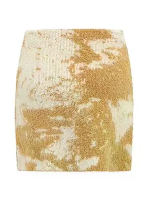 LANEUS Jacquard-knit Mini Skirt