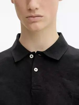 Marc O'polo Logo-embroidered Slub-texture Polo Shirt