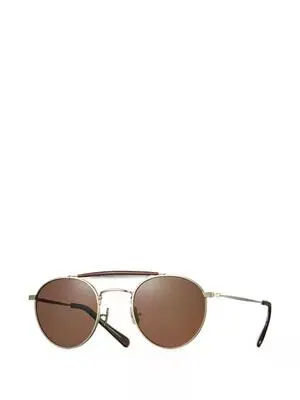 EYEVAN7285 Track Round-frame Sunglasses - Gold