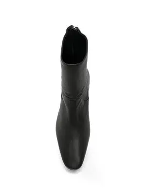 JUDE Celina Rear-zip Leather Ankle Boots