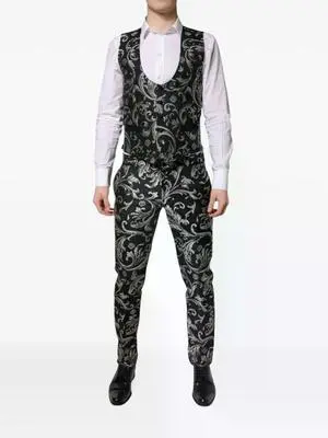Dolce & Gabbana Martini Baroque-jacquard Three-piece Suit