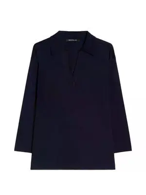 PENNYBLACK Spread-collar V-neck Blouse - Blue