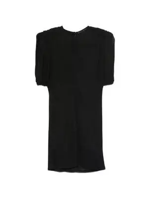 Versace 2000s Ruched-sleeve Midi Dress