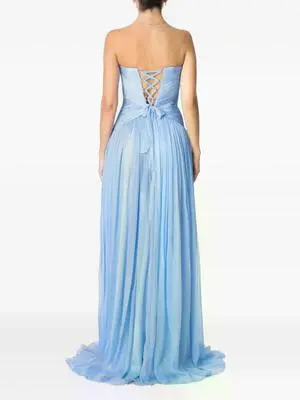 M.MARQUISE Candy Strapless Pleated Maxi Dress