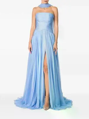 M.MARQUISE Candy Strapless Pleated Maxi Dress