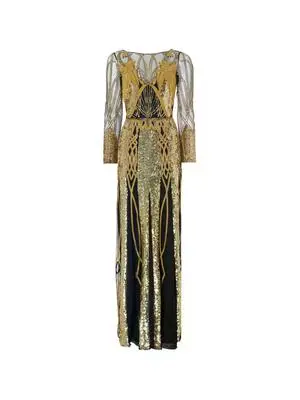 TEMPERLEY LONDON Perseus Tattoo Sequin-embellished Dress