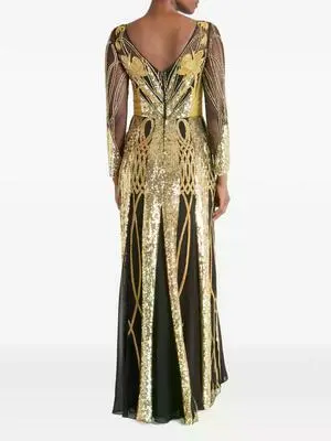 TEMPERLEY LONDON Perseus Tattoo Sequin-embellished Dress