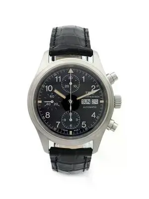 IWC SCHAFFHAUSEN 1998 Pilot Chronograph 39mm Watch - Black