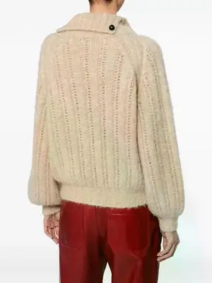Isabel Marant Étoile Lily Alpaca Button-detail Boileed Wool Sweater