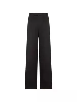 Emporio Armani Pleated Satin-finish Trousers