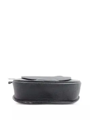 Celine Trotteur Leather Shoulder Bag - Black