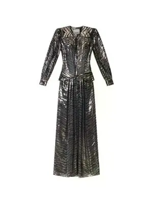 Isabel Marant Étoile Felby Silk Dress - Silver