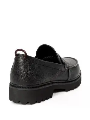 Hugo Lug-sole Loafers In Grained Leather
