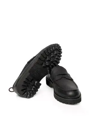 Hugo Lug-sole Loafers In Grained Leather
