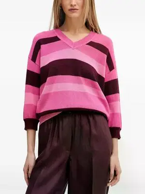 MARC AUREL Striped V-neck Sweater