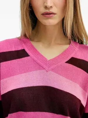 MARC AUREL Striped V-neck Sweater