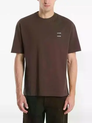 SAMSOE SAMSOE Joel Logo-print T-shirt - Brown