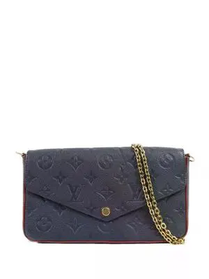 LOUIS VUITTON Monogram Empreinte Felicie Shoulder Bag - Blue