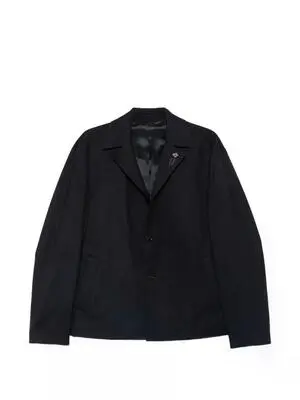 LARDINI Notched-lapel Single-breasted Blazer - Blue
