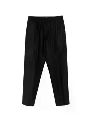 LOW BRAND Tokio Pleated Elasticated-waist Trousers - Black