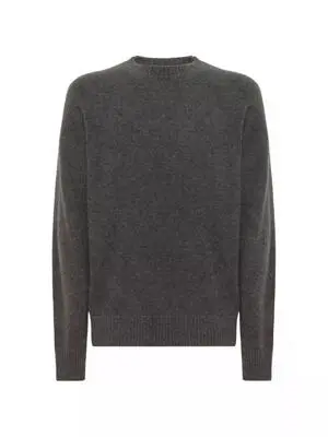 LANEUS Crew-neck Knitted Sweater - Grey