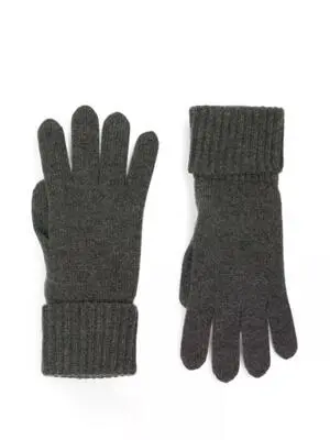 N.peal Ribbed-knit Gloves - Grey