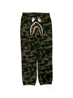A BATHING APE Shark Camouflage-print Track Pants - Green