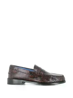 Paul Smith Snake-effect 'laida' Penny Loafers - Brown