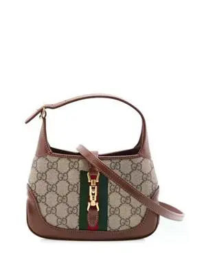 Gucci 2016-2026 Mini Gg Supreme Web Jackie 1961 Crossbody Bag - Neutrals